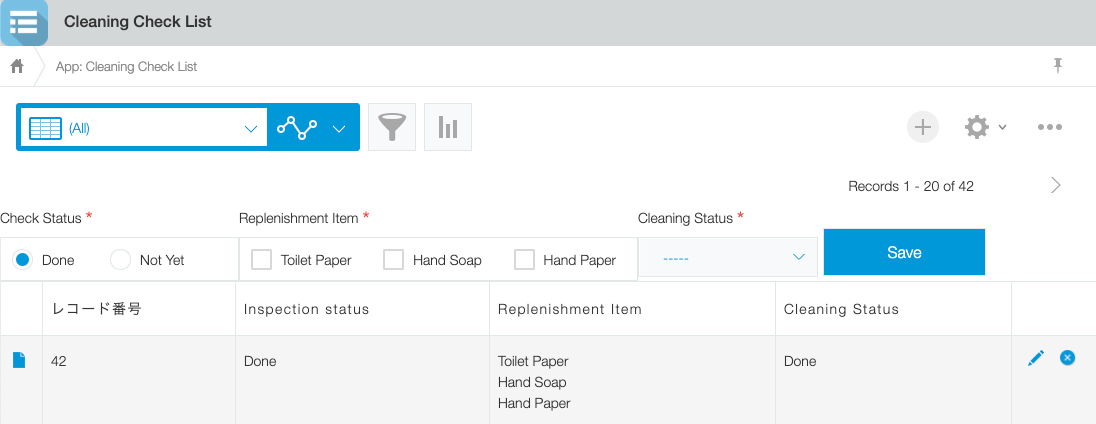 Cleaning check list customization | kintone UI Component · Be a smart kintone developer.